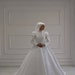 Princess Model Islamic Long Sleeve Dress, Ivory Design Bridal Gown ...