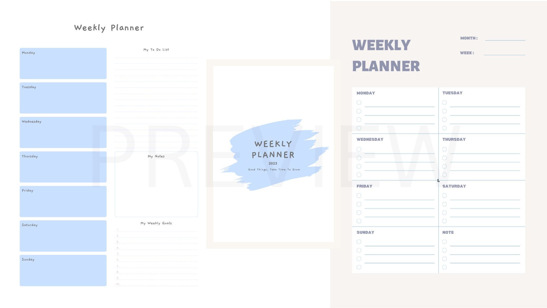Printable Weekly Planner, 2022 - 2023 Planner, Goodnotes Planner ...