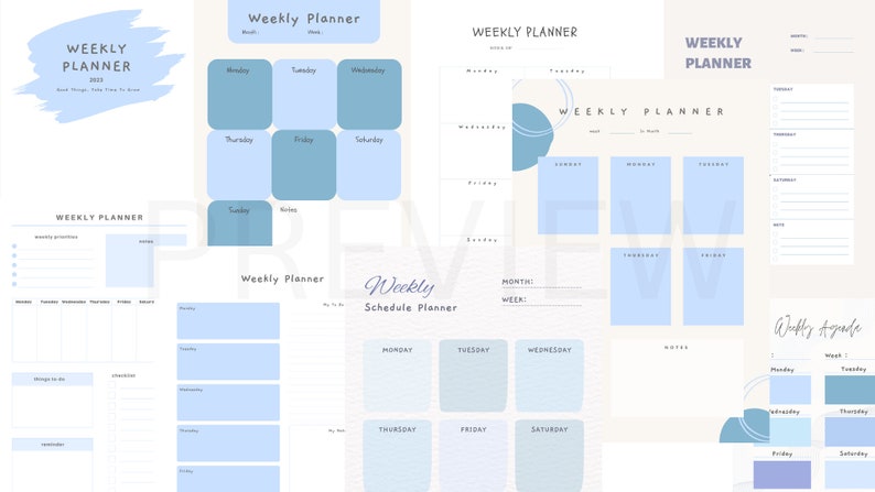 Printable Weekly Planner, 2022 - 2023 Planner, Goodnotes Planner ...