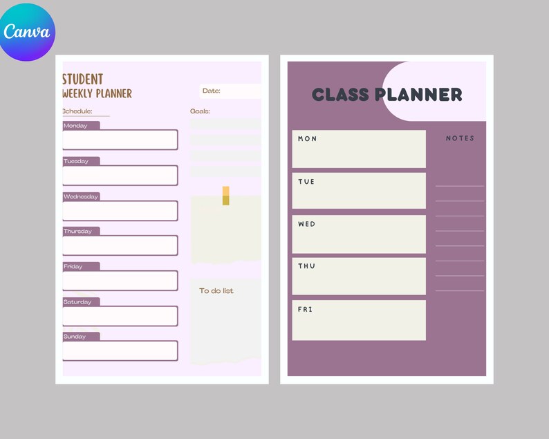 Digital Weekly Planner Printable & Editable A4 Template, Goodnotes ...