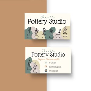 Pottery Studio Business Card Design, Ceramic Business Card, Pottery ...