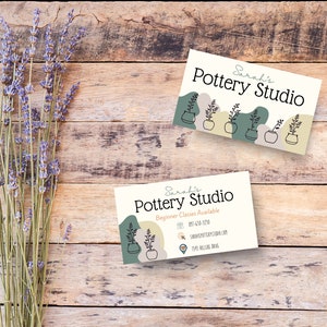 Pottery Studio Business Card Design, Ceramic Business Card, Pottery ...