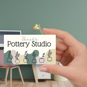 Pottery Studio Business Card Design, Ceramic Business Card, Pottery ...