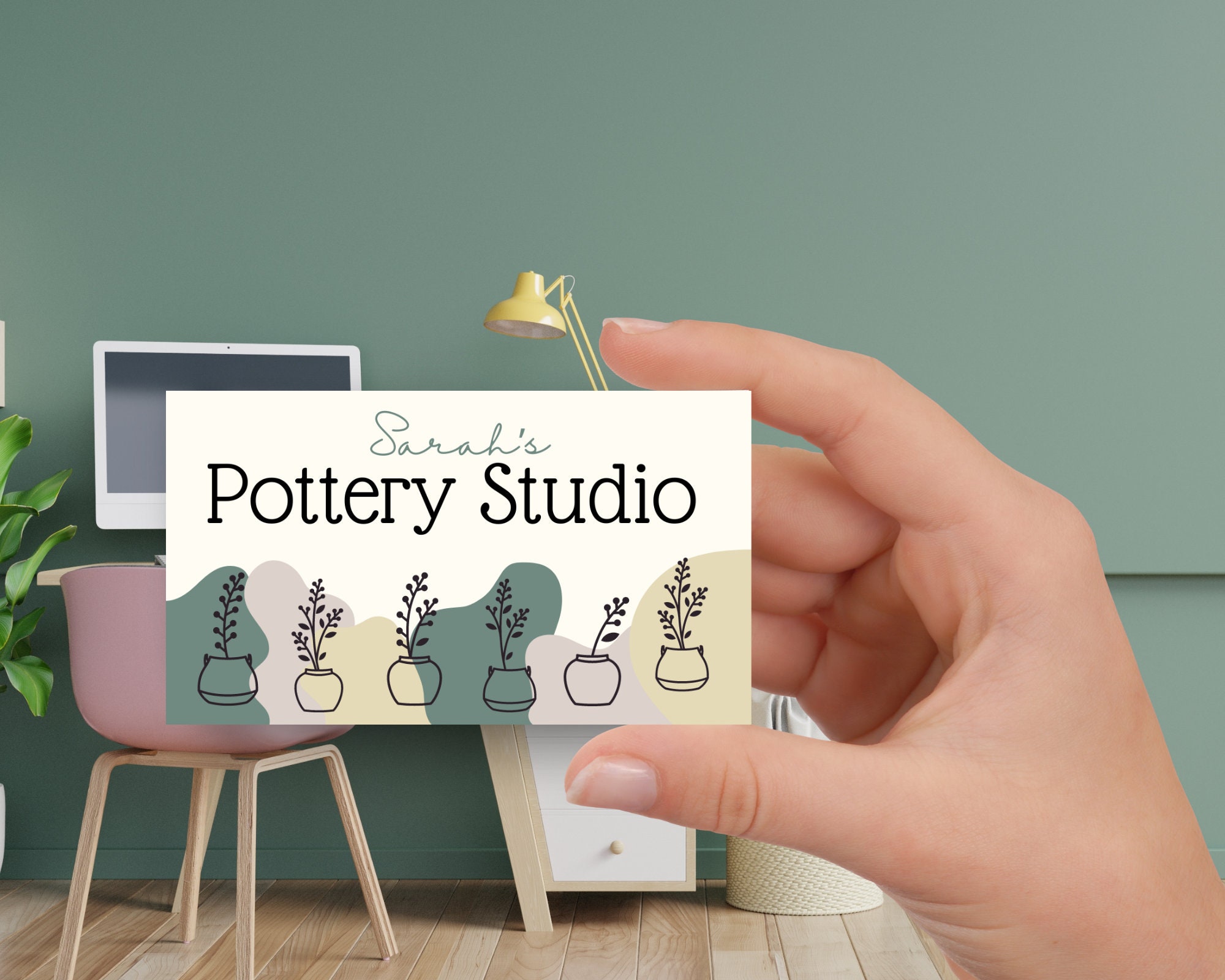 Pottery Studio Business Card Design, Ceramic Business Card, Pottery ...