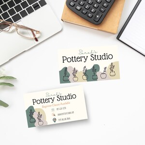 Pottery Studio Business Card Design, Ceramic Business Card, Pottery ...