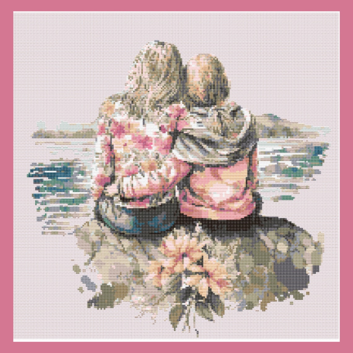 Cross Stitch Pattern Mother Daughter Cross Stitch Pattern, Gift for Mom ...