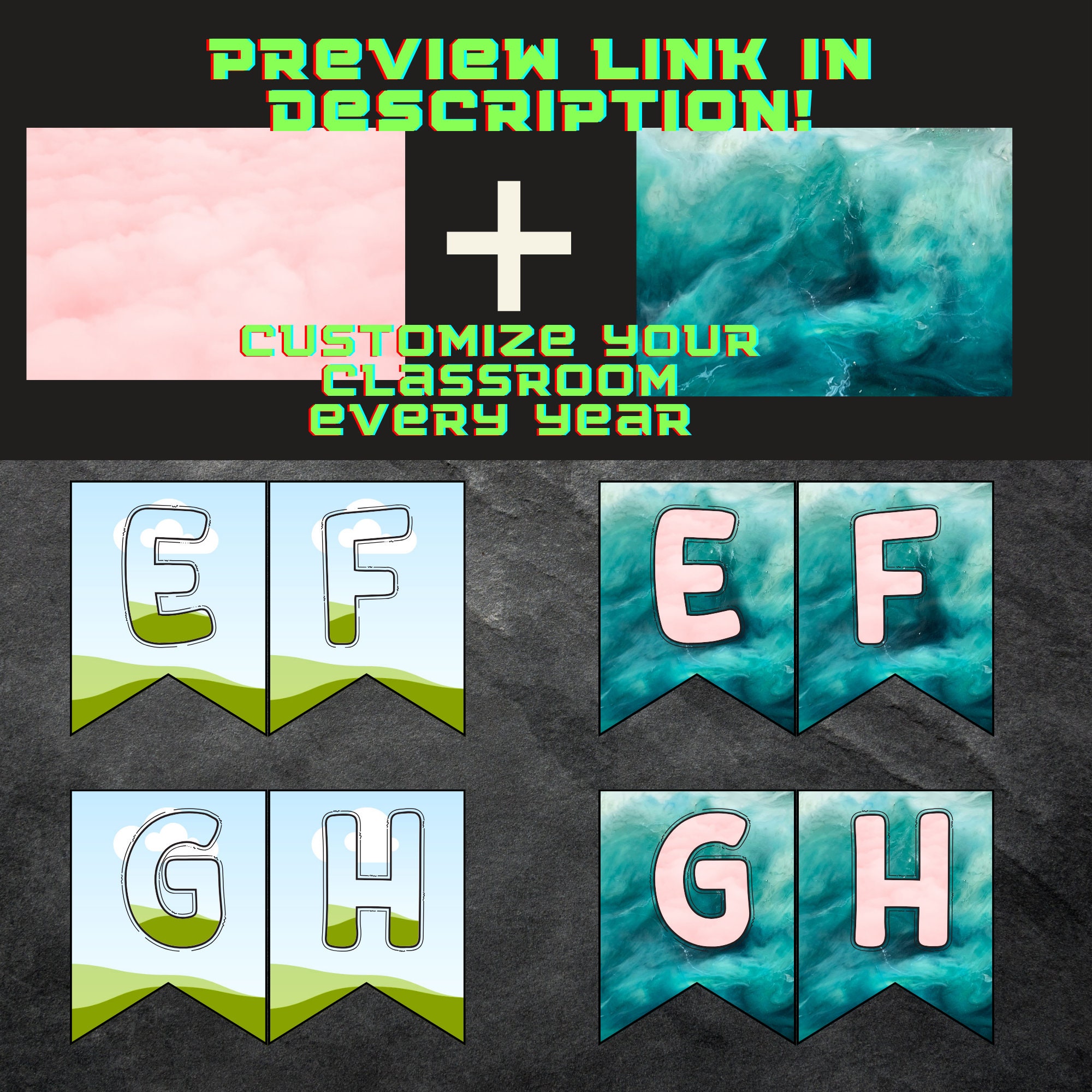 Canva Frames Editable Teacher Classroom Decor Mega Bundle Editable ...