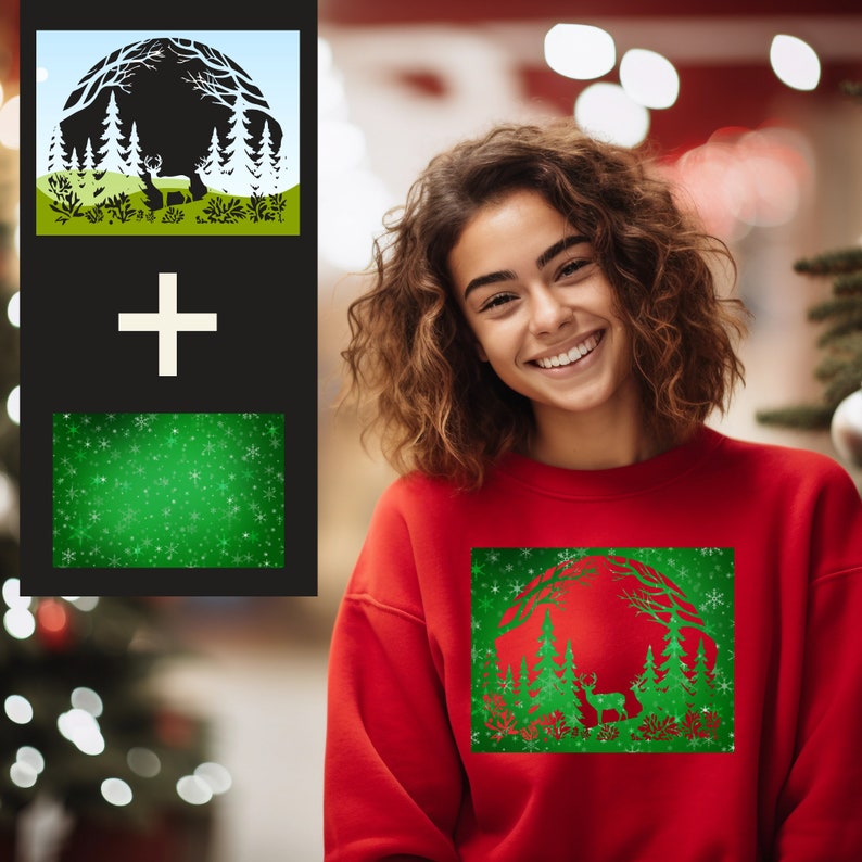 Canva Frames Winter Forest Scenes Drag and Drop Editable Canva ...