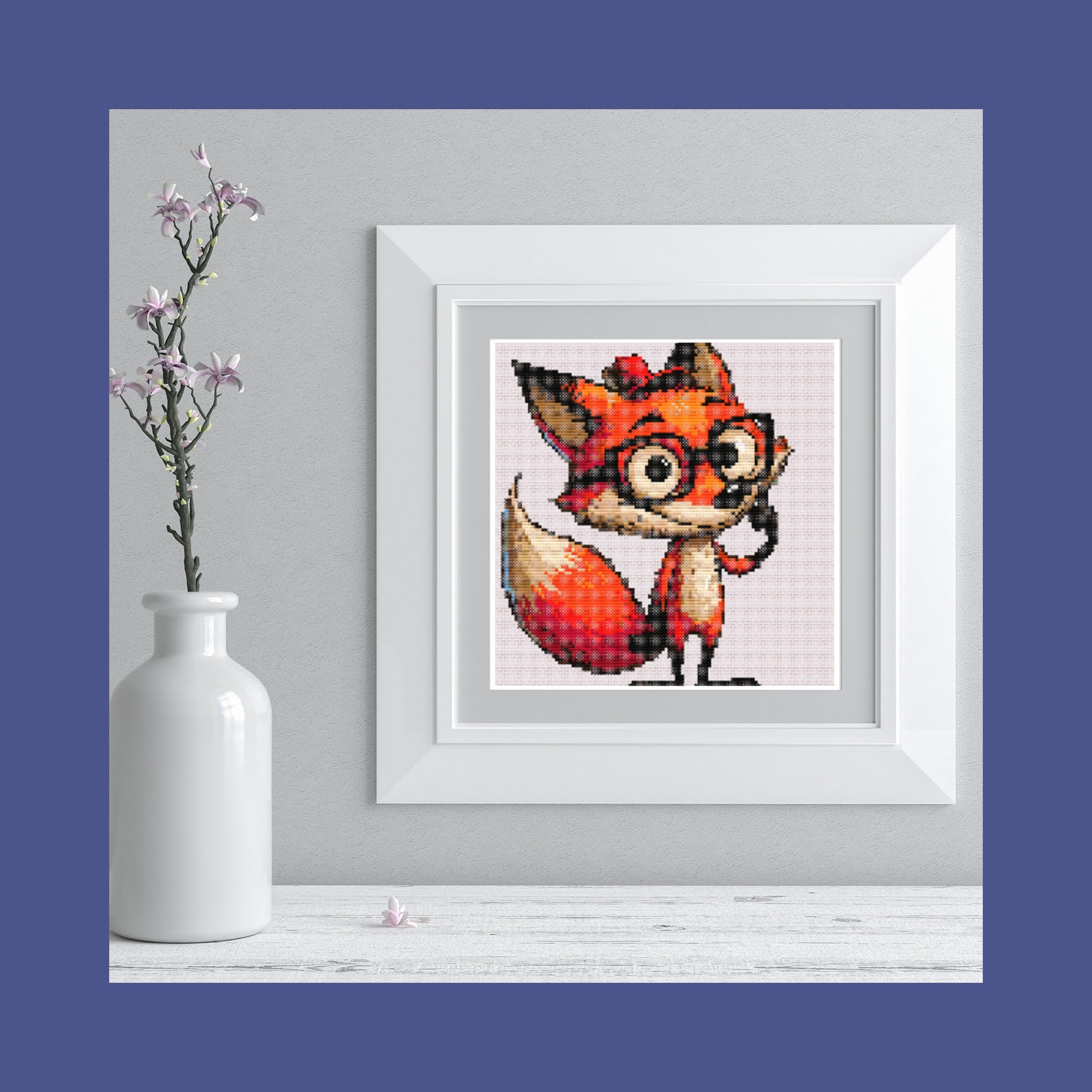 Cross Stitch Pattern -woodland Animals - Freddie the Fox - DIY Cross Stitch - Gift for the Fox ...