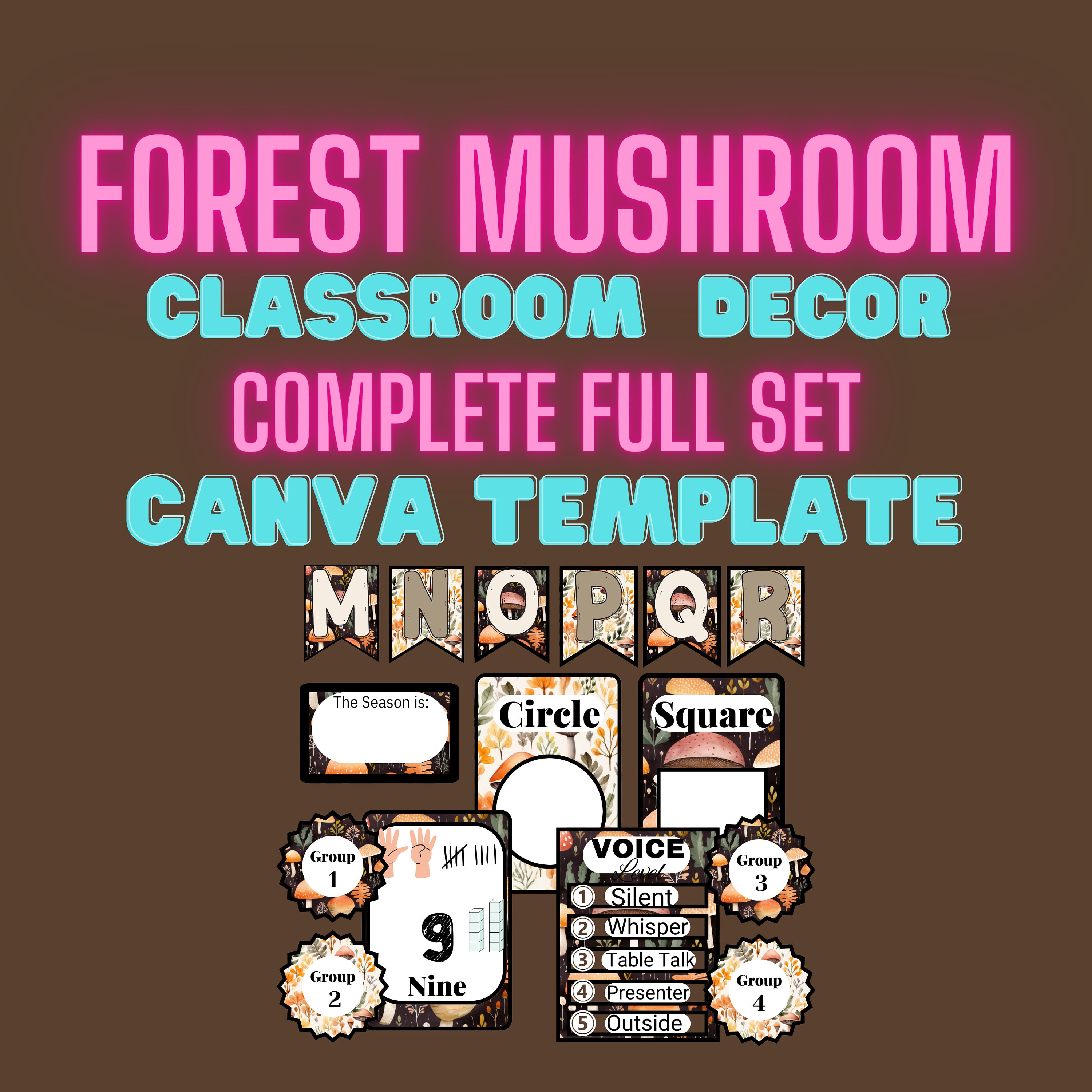 Unique Classroom Designs Forest Mushroom Design Teaching Resources ...