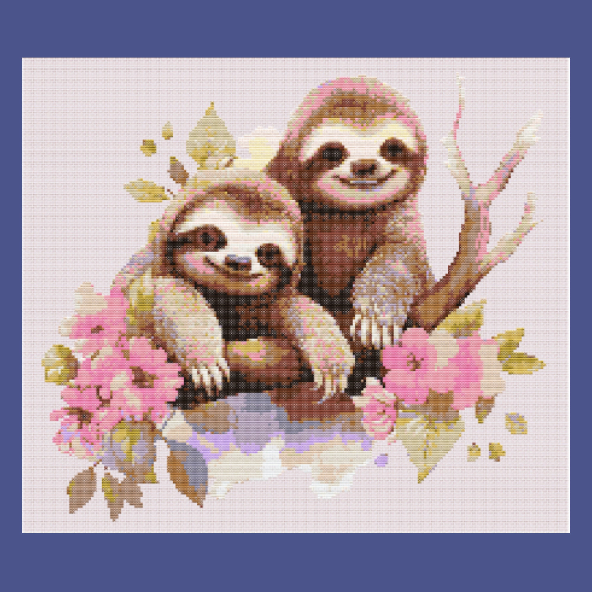Cross Stitch Pattern - Cute Sloth - DIY Cross Stitch - Gift for the ...