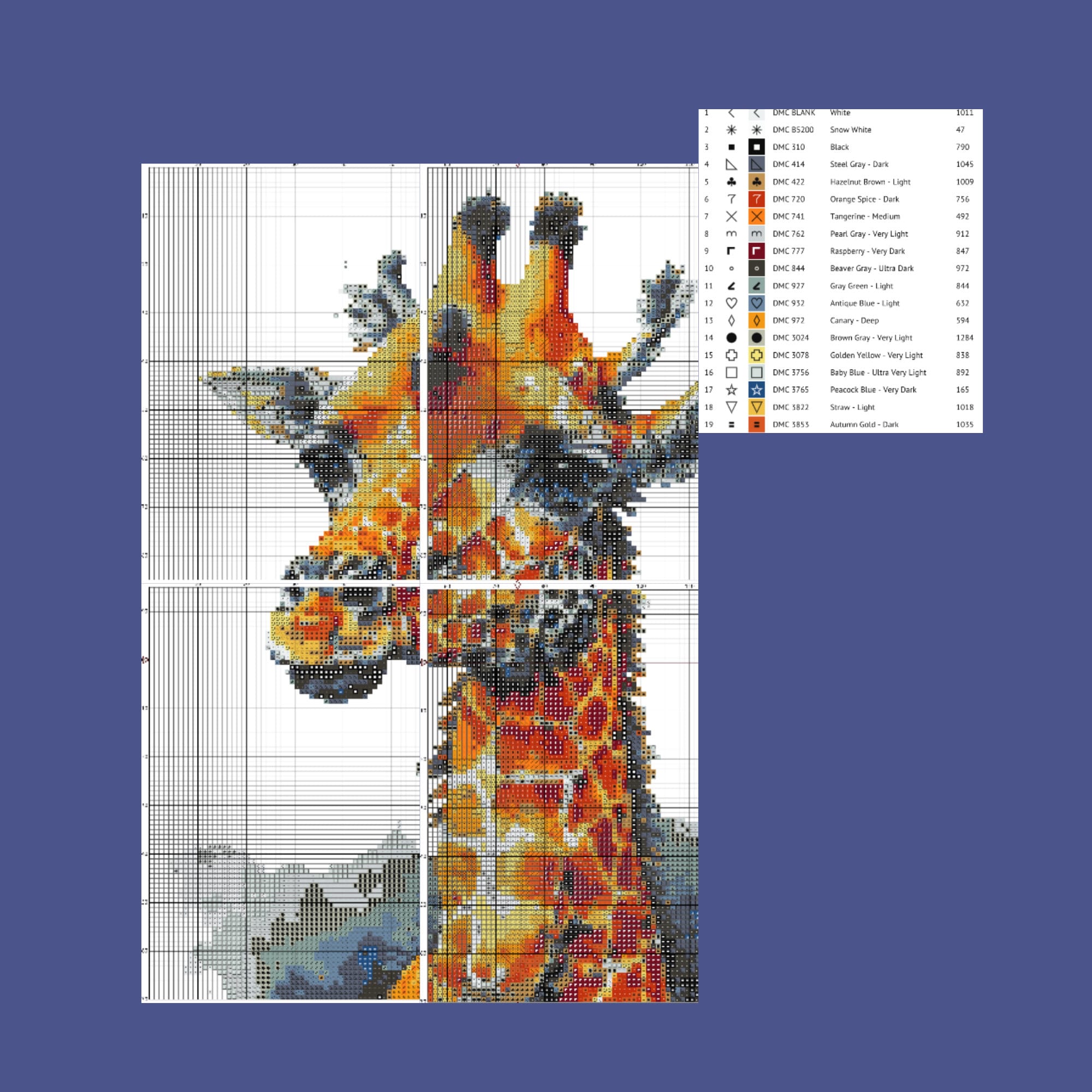 Cross Stitch Pattern -giraffe - DIY Cross Stitch - Gift for the Giraffe ...