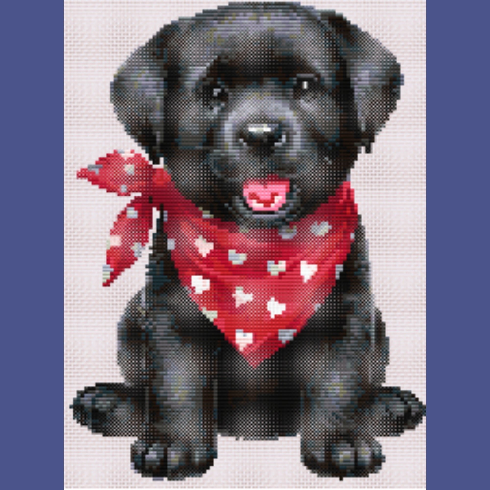Cross Stitch Pattern - Black Labrador Retriever - DIY Cross Stitch ...