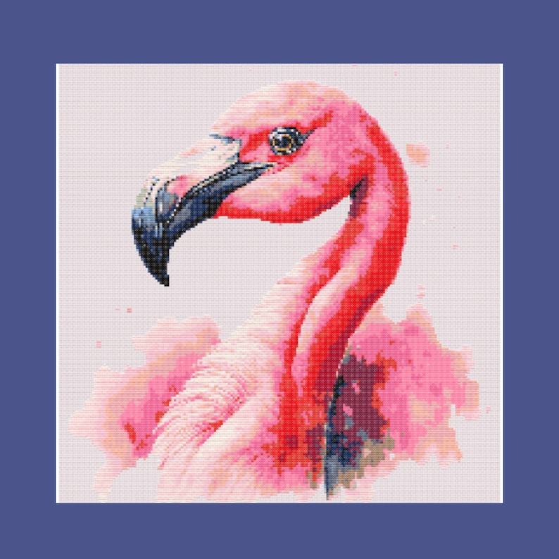Cross Stitch Pattern - Flamingo - DIY Cross Stitch - Gift for the ...