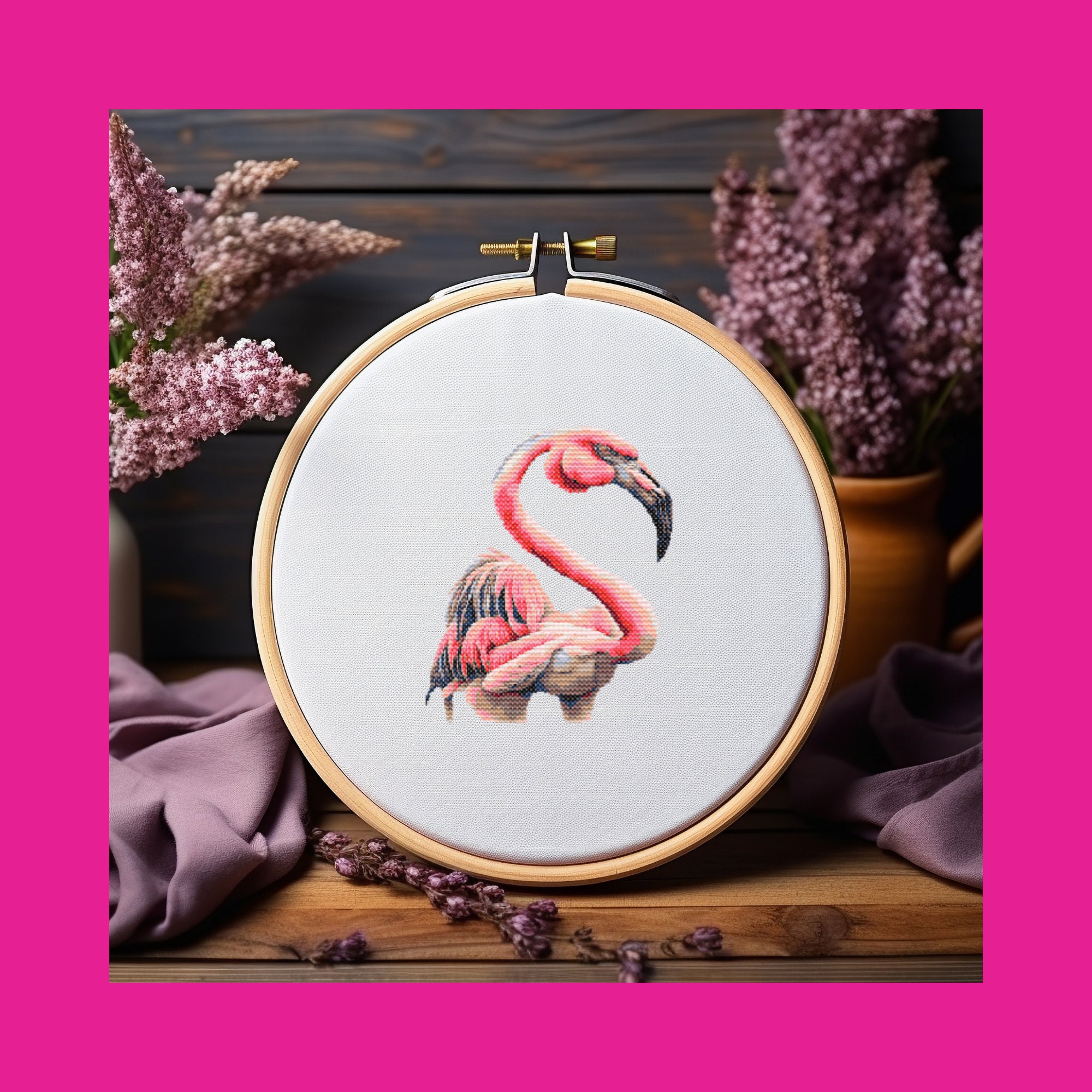 Cross Stitch Pattern - Flamingo - DIY Cross Stitch - Gift for the ...
