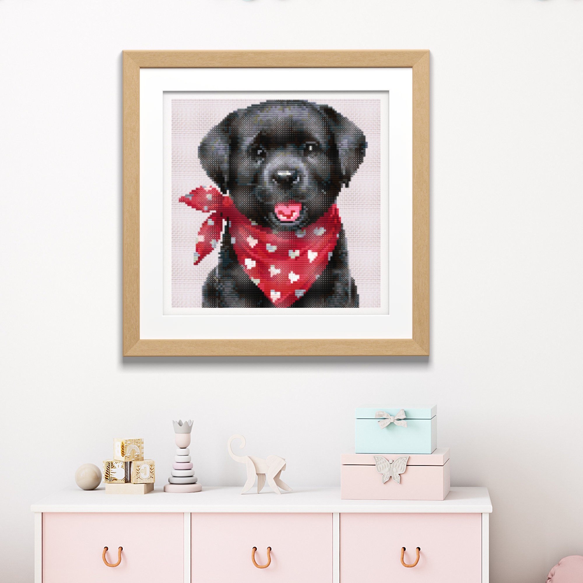 Cross Stitch Pattern - Black Labrador Retriever - DIY Cross Stitch ...