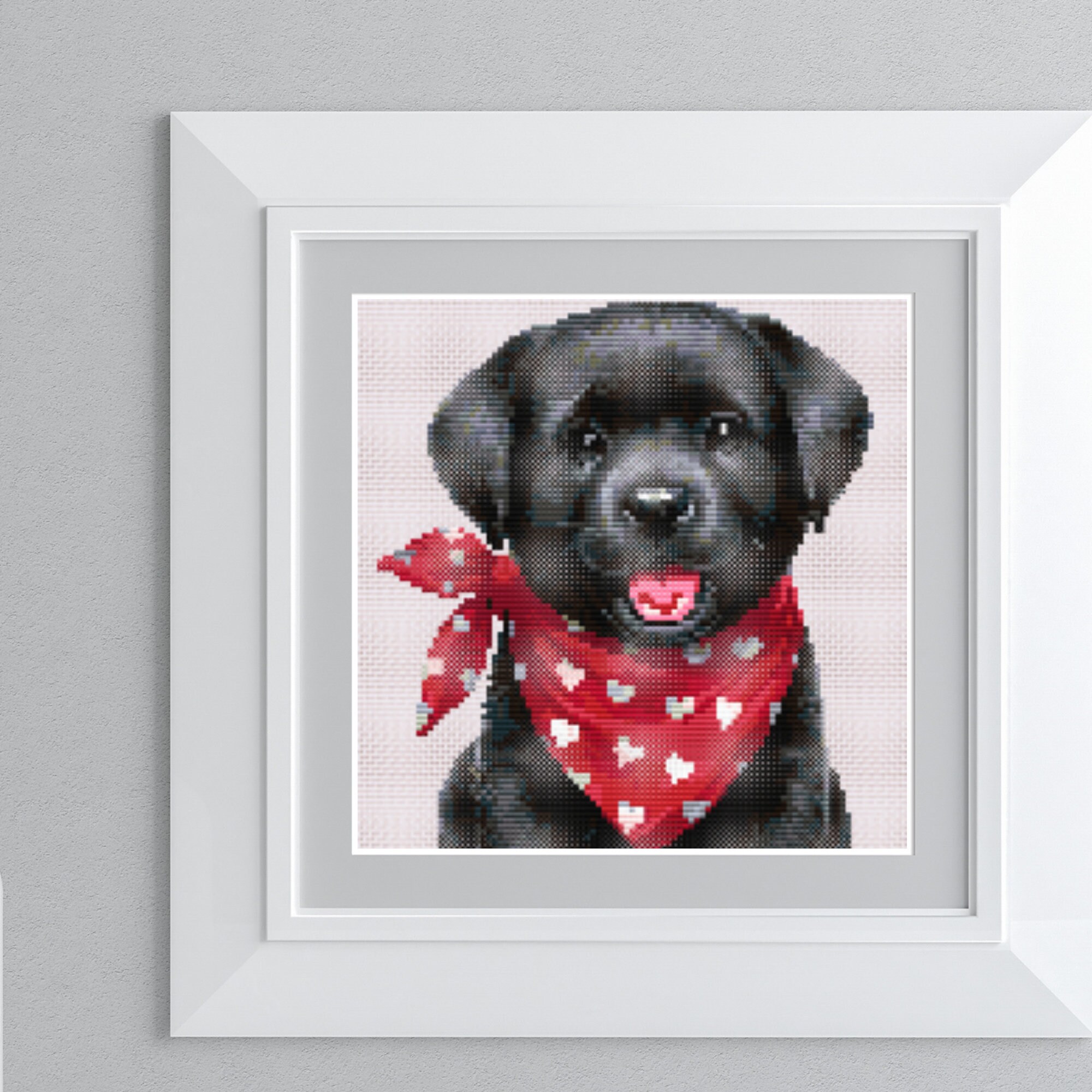 Cross Stitch Pattern Black Labrador Retriever DIY Cross Stitch Gift for ...