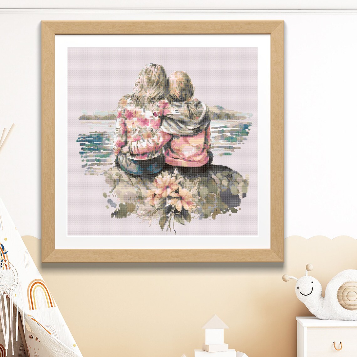 Cross Stitch Pattern Mother Daughter Cross Stitch Pattern, Gift for Mom ...