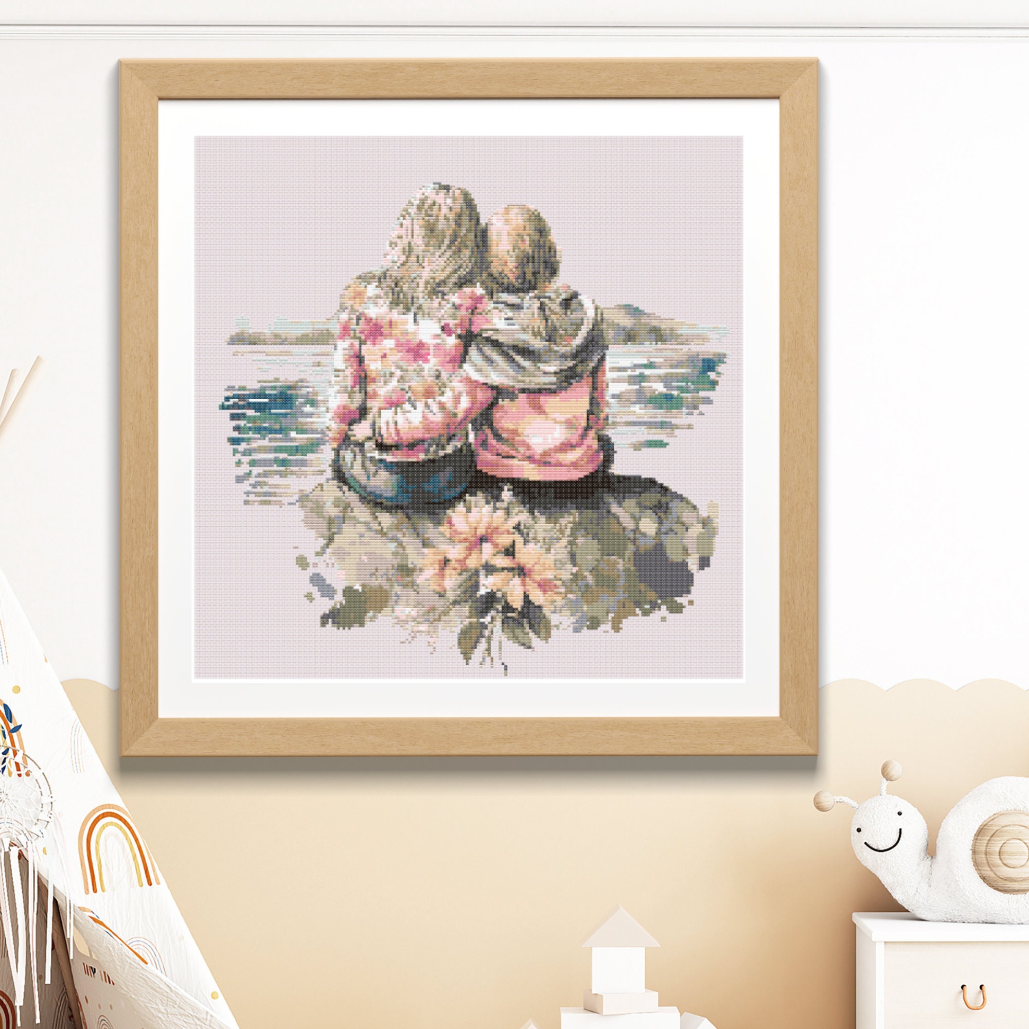 Cross Stitch Pattern Mother Daughter Cross Stitch Pattern, Gift for Mom ...