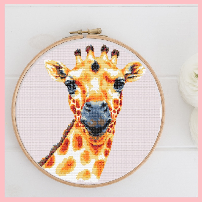 Cross Stitch Pattern giraffe DIY Cross Stitch Gift for the Giraffe Lovers Hearts 1 - Etsy