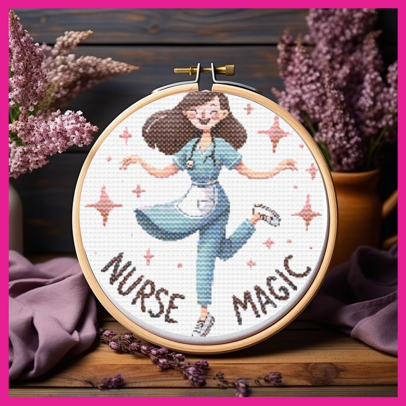 Cross Stitch Pattern -nurse Magic - DIY Cross Stitch - Gift for a Nurse ...