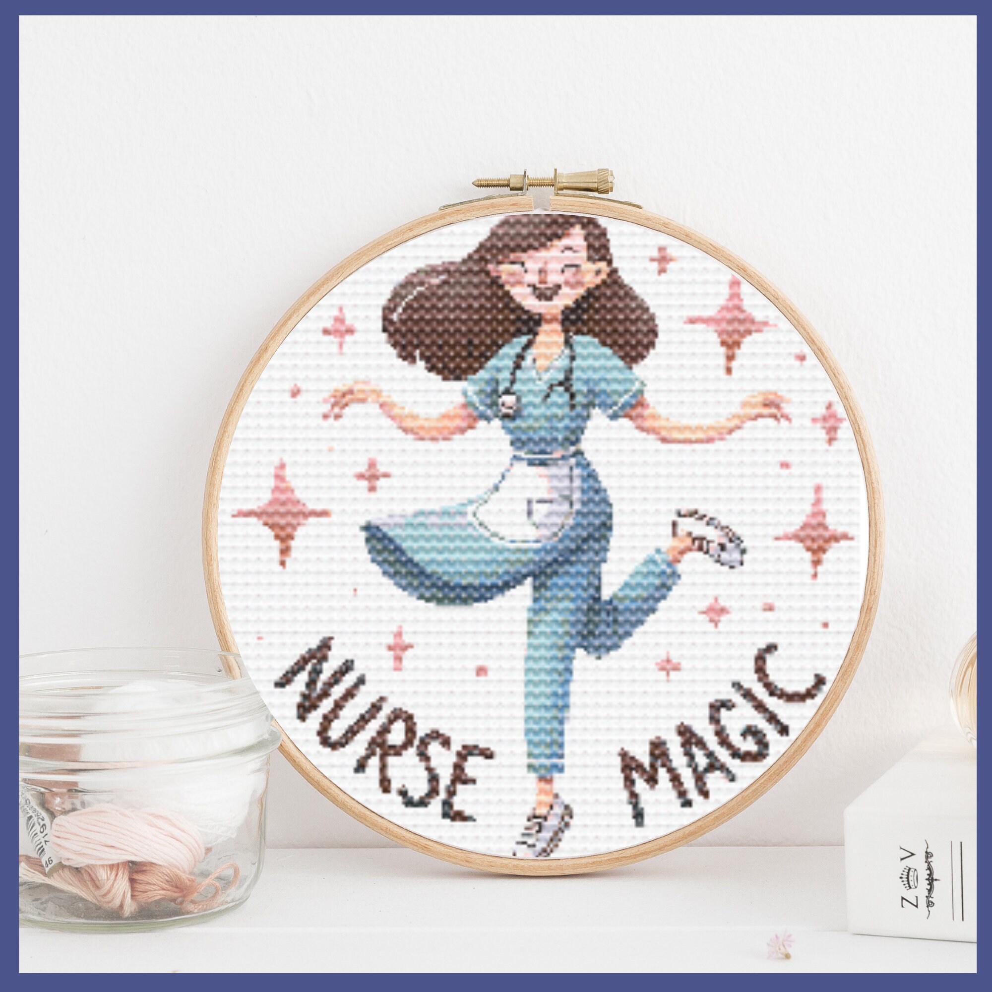 Cross Stitch Pattern -nurse Magic - DIY Cross Stitch - Gift for a Nurse ...