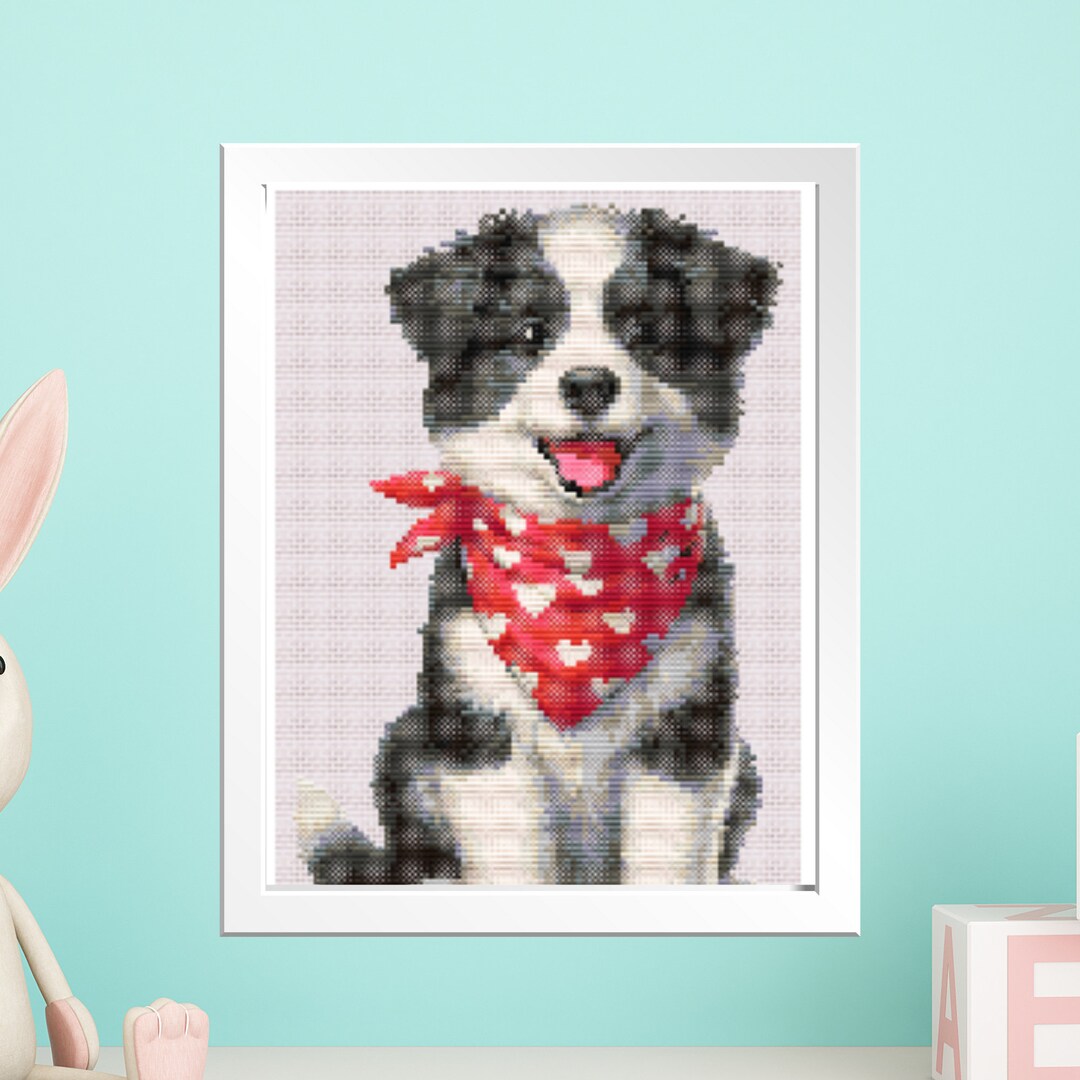 Cross Stitch Pattern - Border Collie - DIY Cross Stitch - Gift for the ...