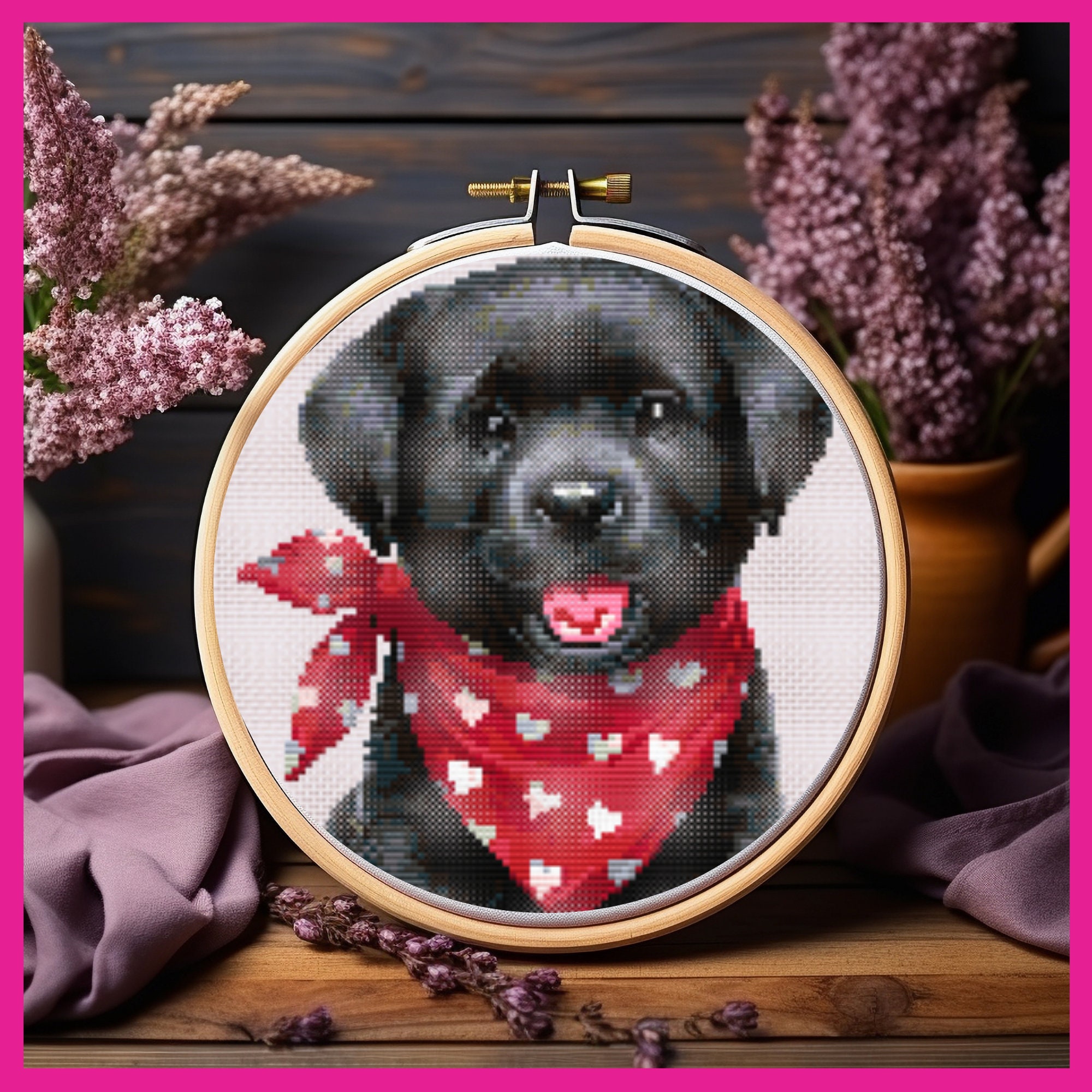 Cross Stitch Pattern Black Labrador Retriever DIY Cross Stitch Gift for ...