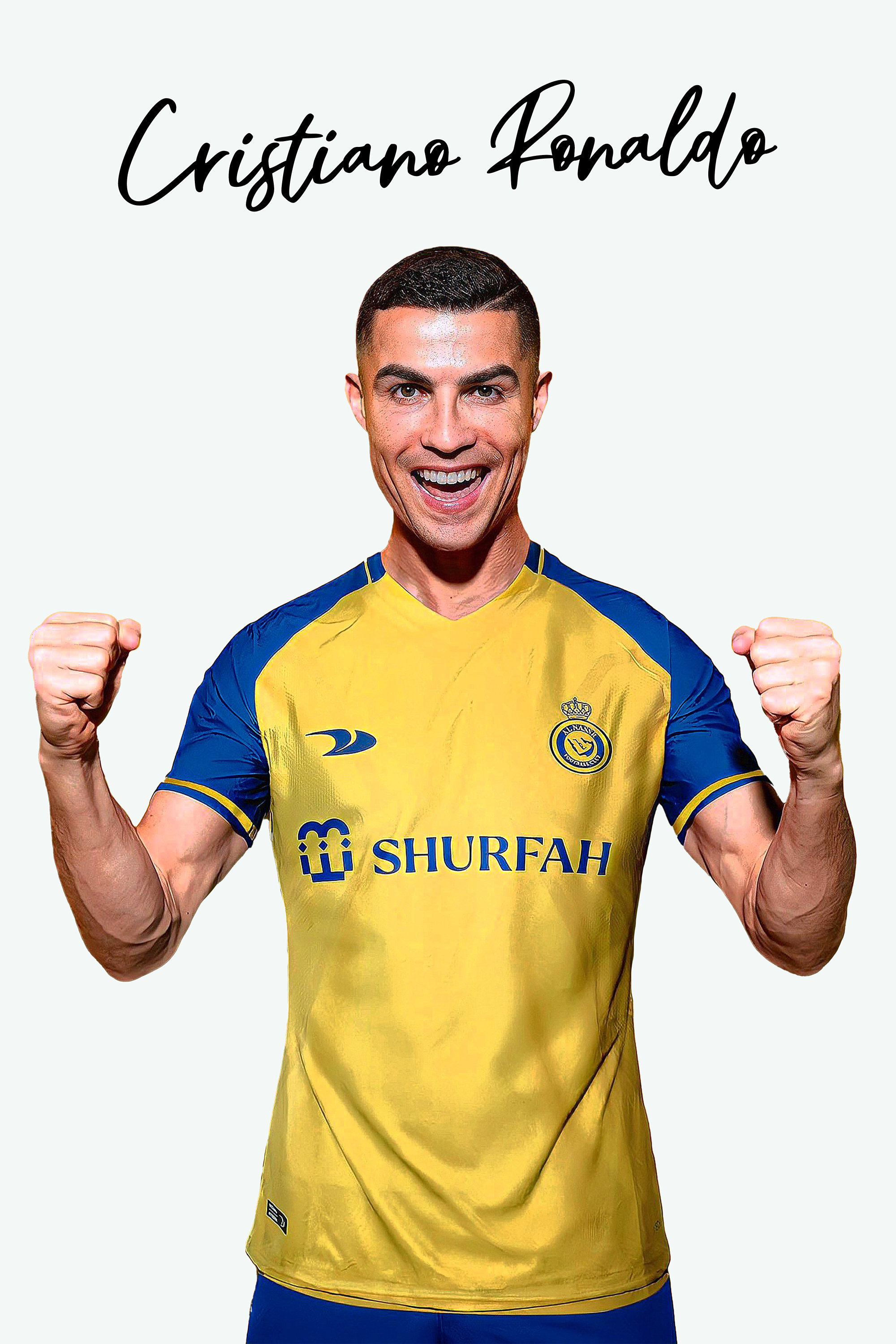 Cristiano Ronaldo Al Nassr, Al Nassr, Ronaldo, Cr7, Ronaldo Premium Matte Vertical Poster