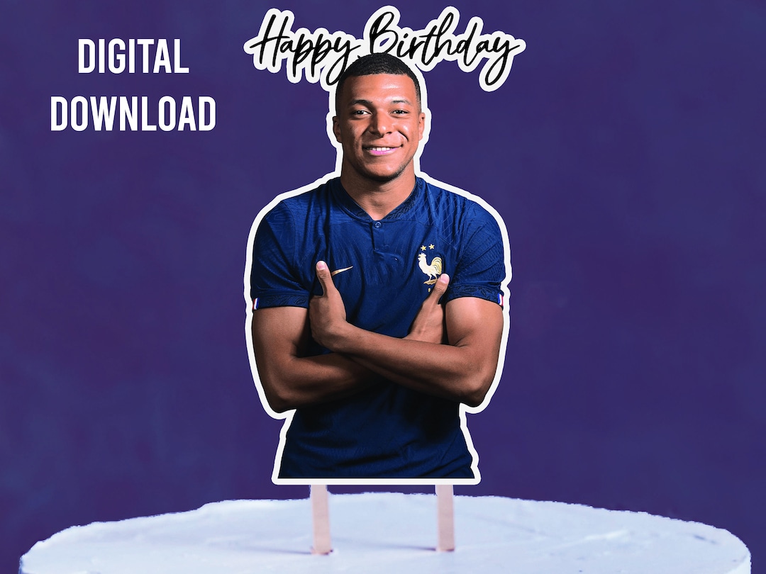 Mbappe Birthday Cake Topper Instant Download Mbappe Cupcake - Etsy Canada