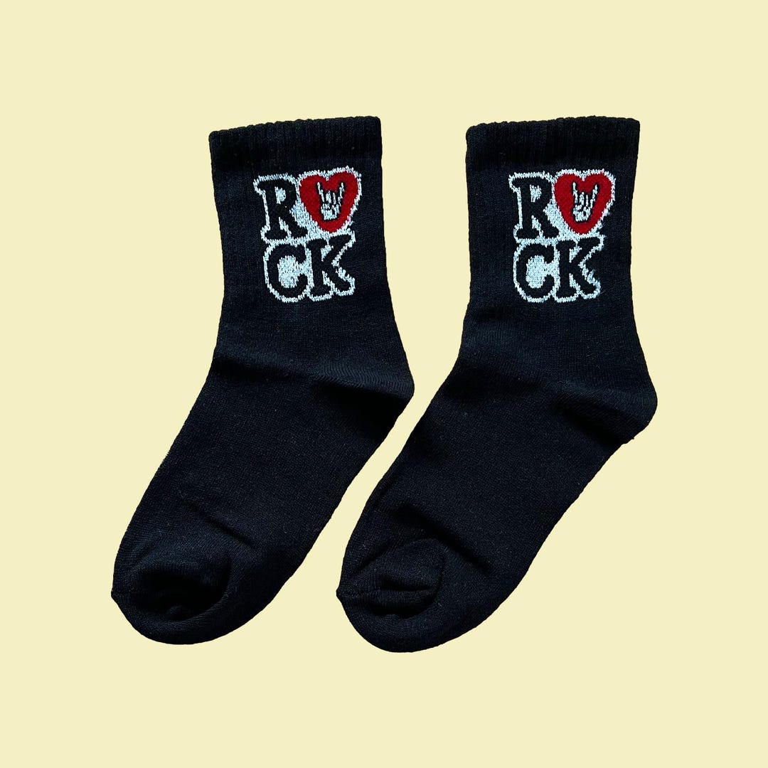 I Love Rock Socks (3 Pairs) - Etsy
