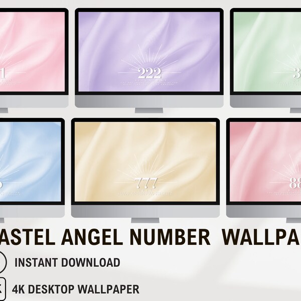 Angel Number Desktop Wallpaper - Etsy