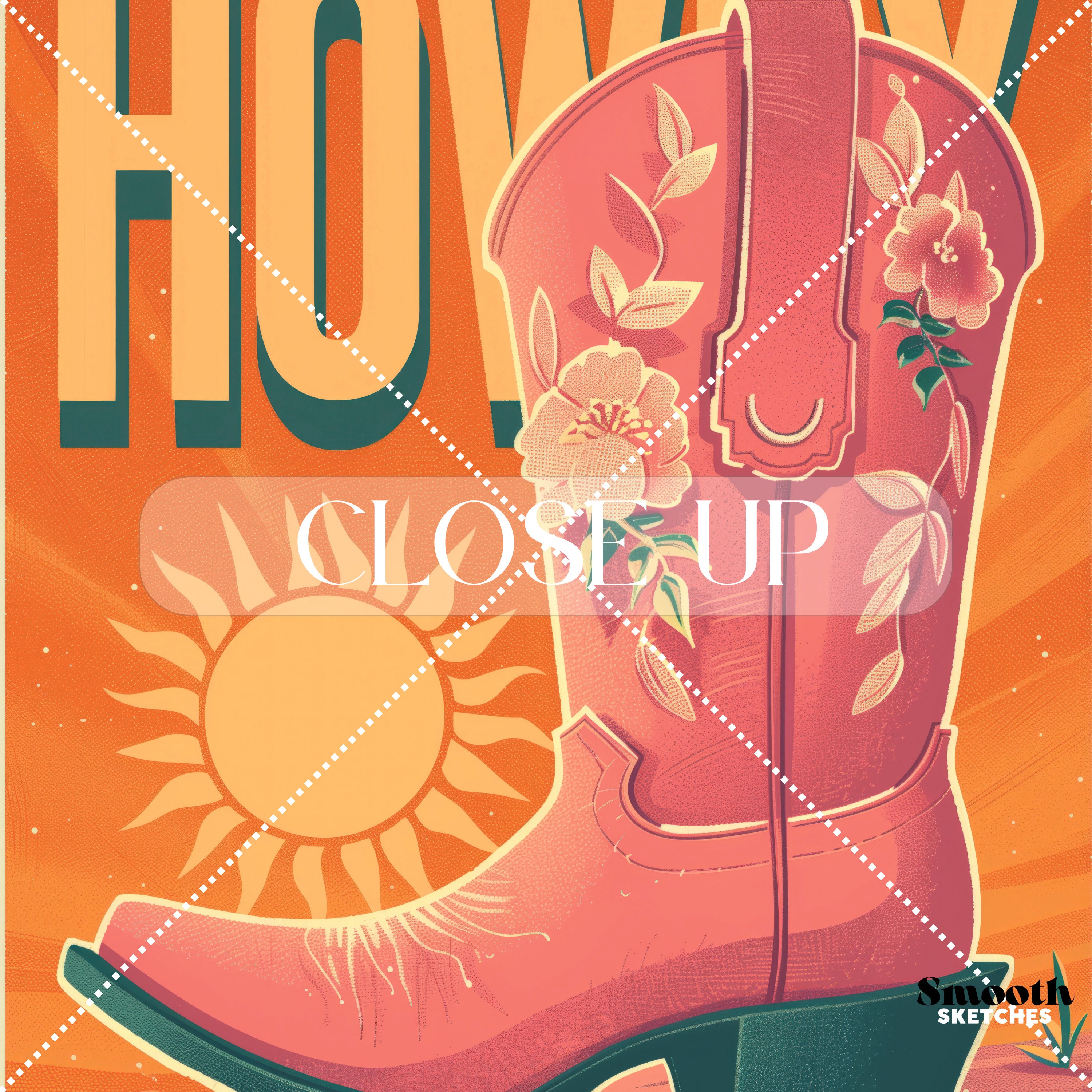 Pink Western Poster Pink Cowgirl Poster Retro Apartment Decor Pink ...