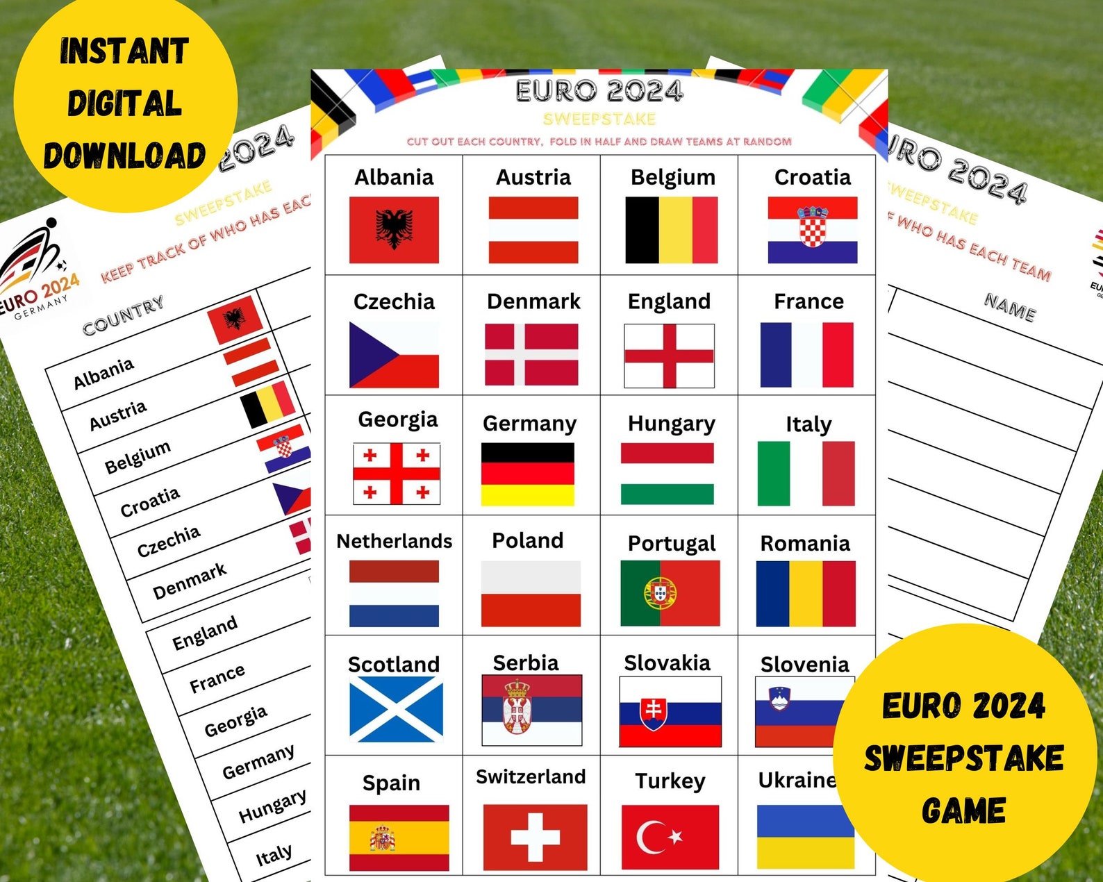 Euro 2024 Sweepstake Game, Football Sweepstake, Digital Download, PDF ...