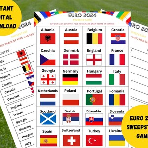 Euro 2024 Sweepstake Game, Football Sweepstake, Digital Download, PDF ...