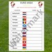 Euro 2024 Sweepstake Game, Football Sweepstake, Digital Download, PDF ...