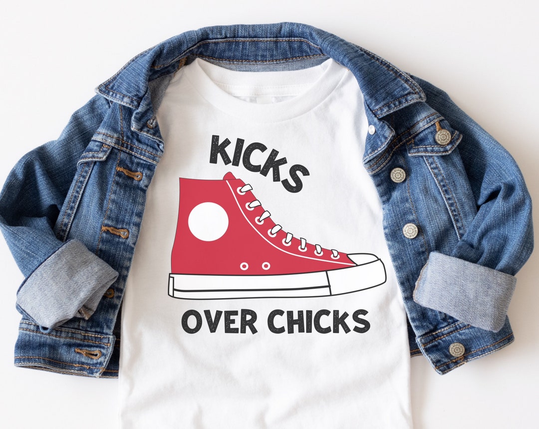 Kicks Over Chicks Boy Shirt Design Valentines Png Cute Shirt - Etsy
