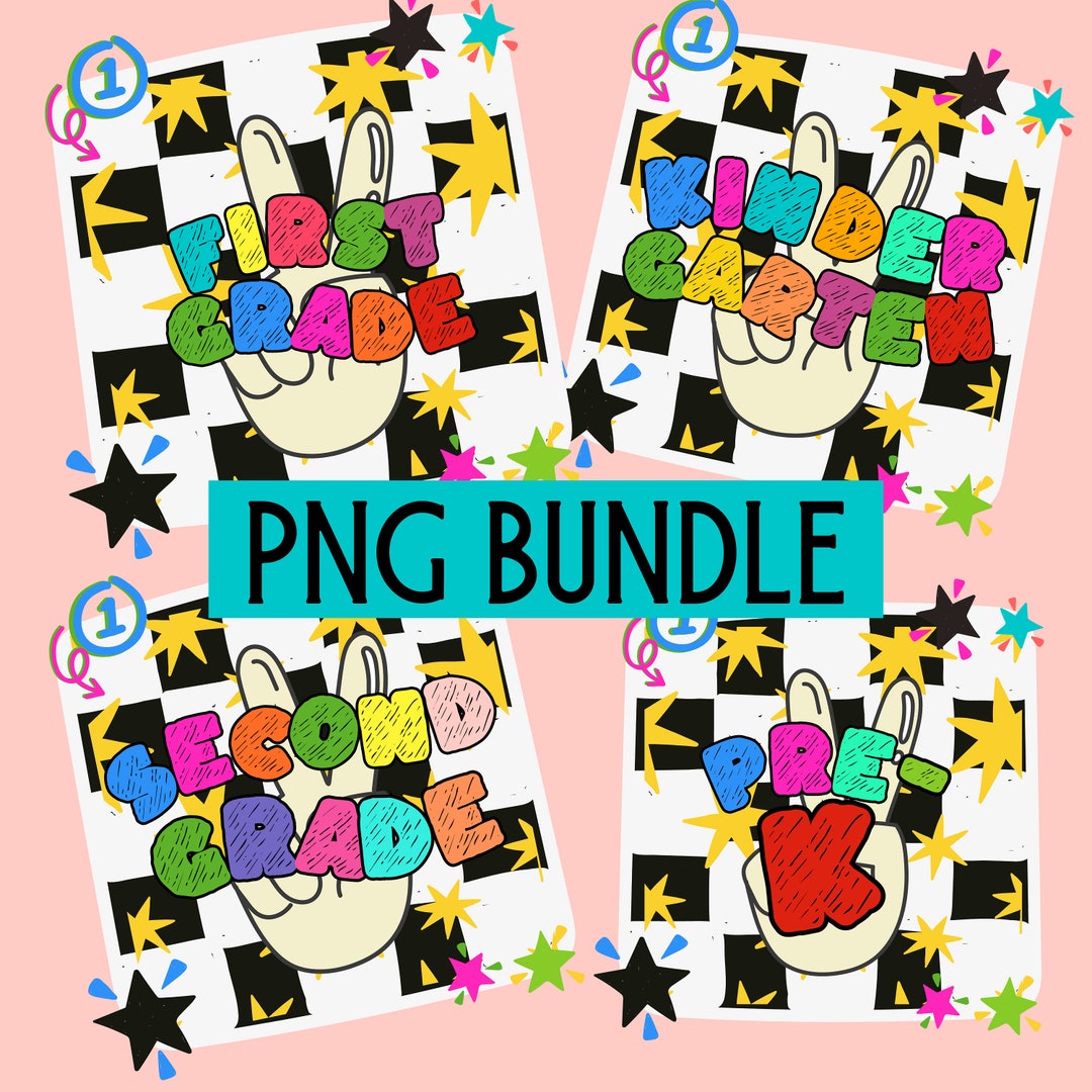 Back to School Sublimation Designs, First Day of School PNG Bundle ...
