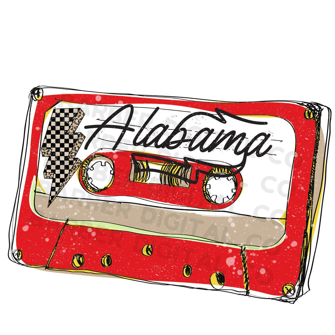 Retro Alabama Cassette Tape Sublimation Digital Download, State School ...