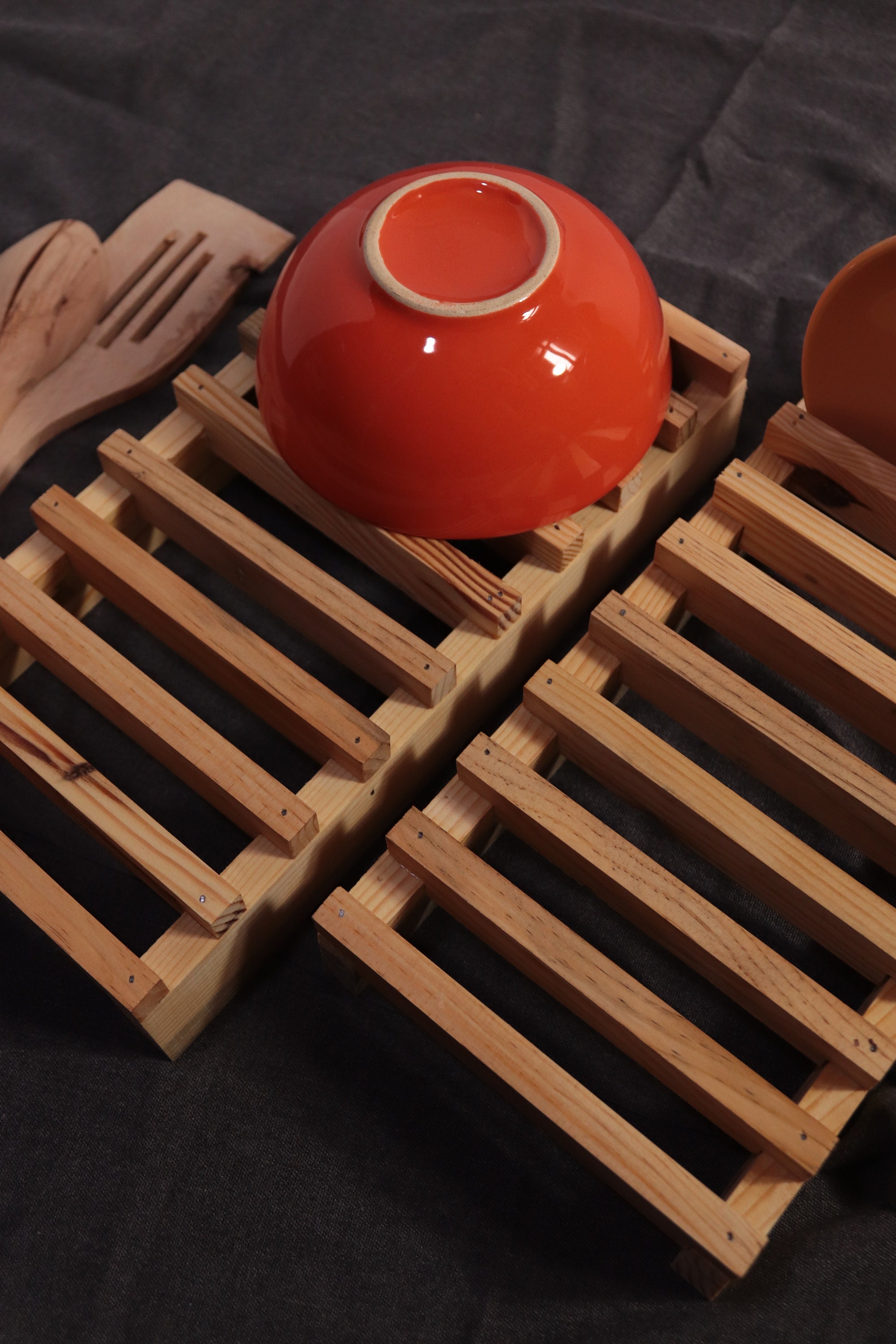 Handmade Wooden Plate Rack, Conforde Dish Drainer Rack, Wood Storage ...