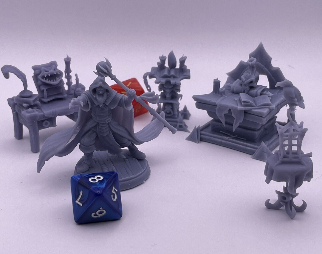 Dark Wizard Set Tabletop Miniatures (whole Set) - Etsy UK