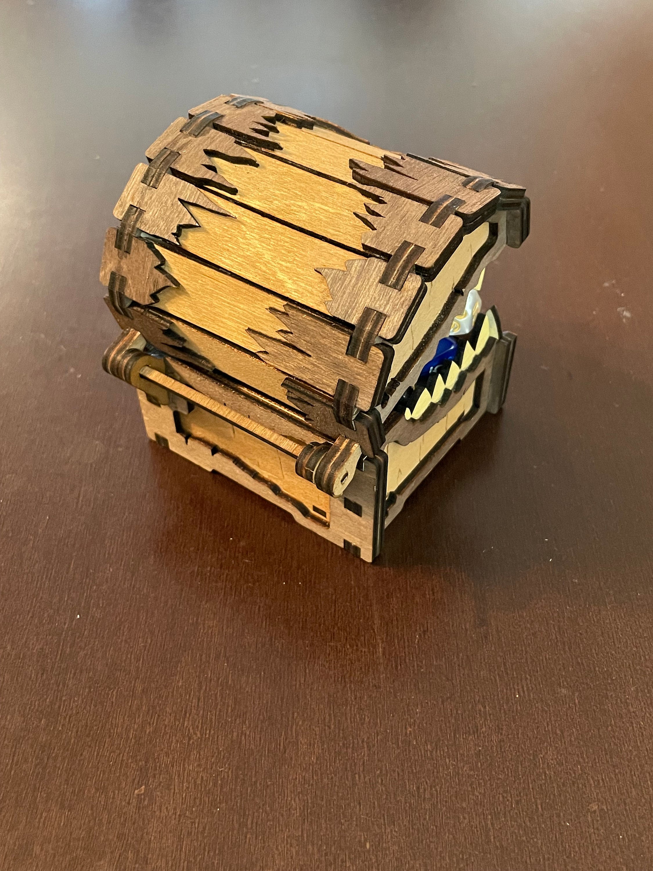 Wooden Mimic Chest Dice Guardian - Etsy