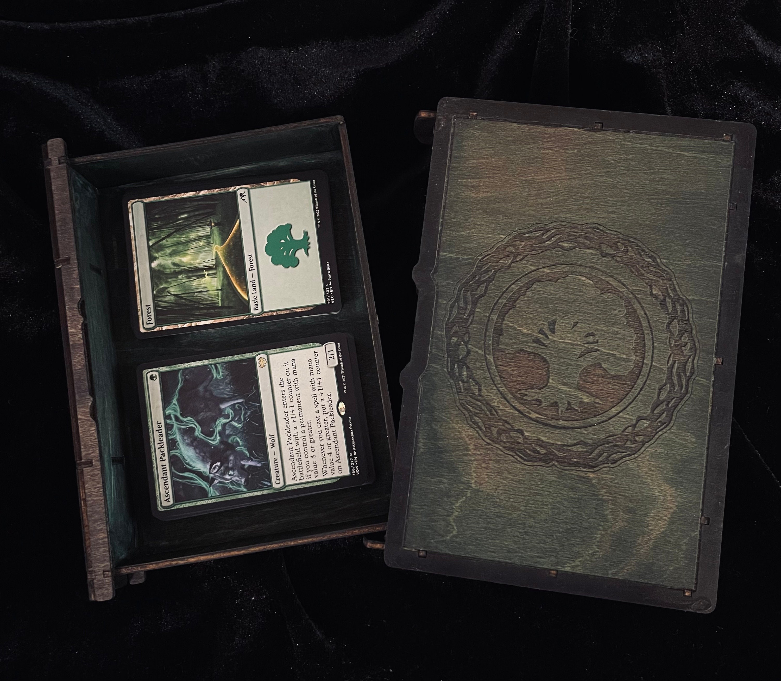 MTG Book Box Deck Storage Green Mana - Etsy