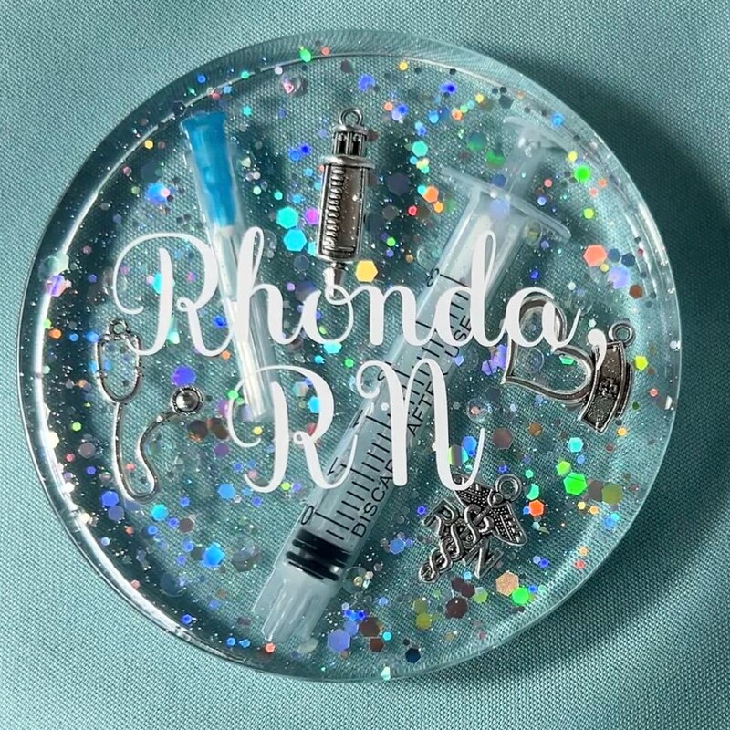 Resin Silver Coasters - Etsy