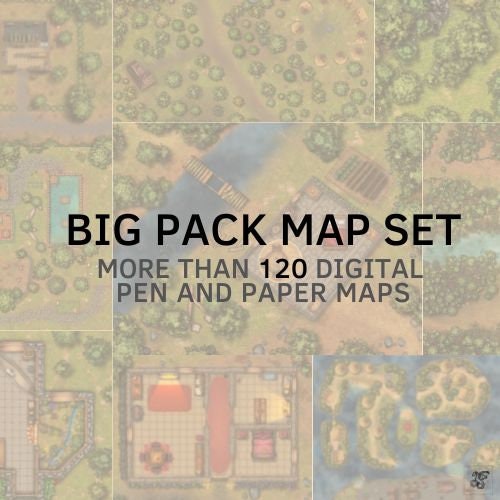 Big 120 Map Set Digital D&D Map Battlemap RPG Map - Etsy