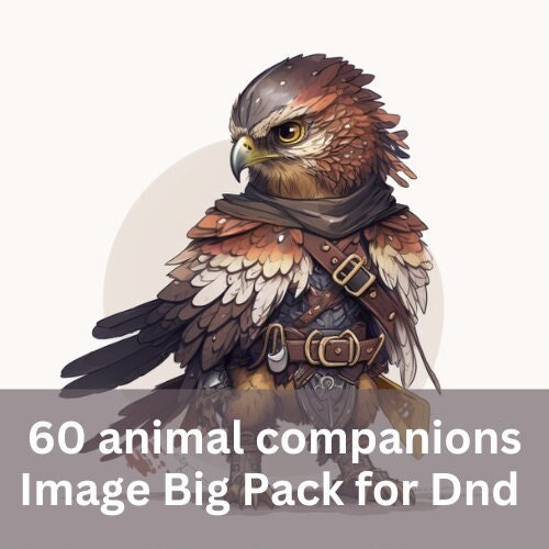 Dnd Big Pack 60 Animal Companions / Familiar Pictures for RPG for Roll20 and Foundry - Etsy
