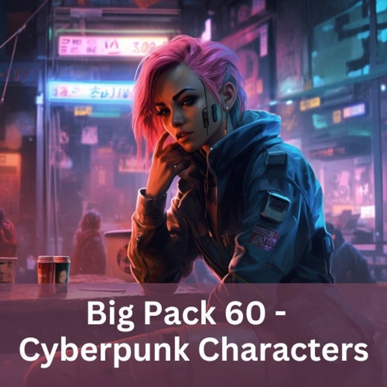Big Pack - 60 Cyberpunk Bigpack NPC - Character Pictures for Scifi Roleplay / Shadowrun ...