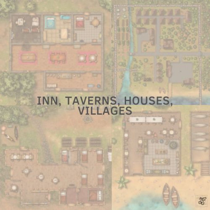 Big 120 Map Set Digital D&D Map Battlemap RPG Map - Etsy