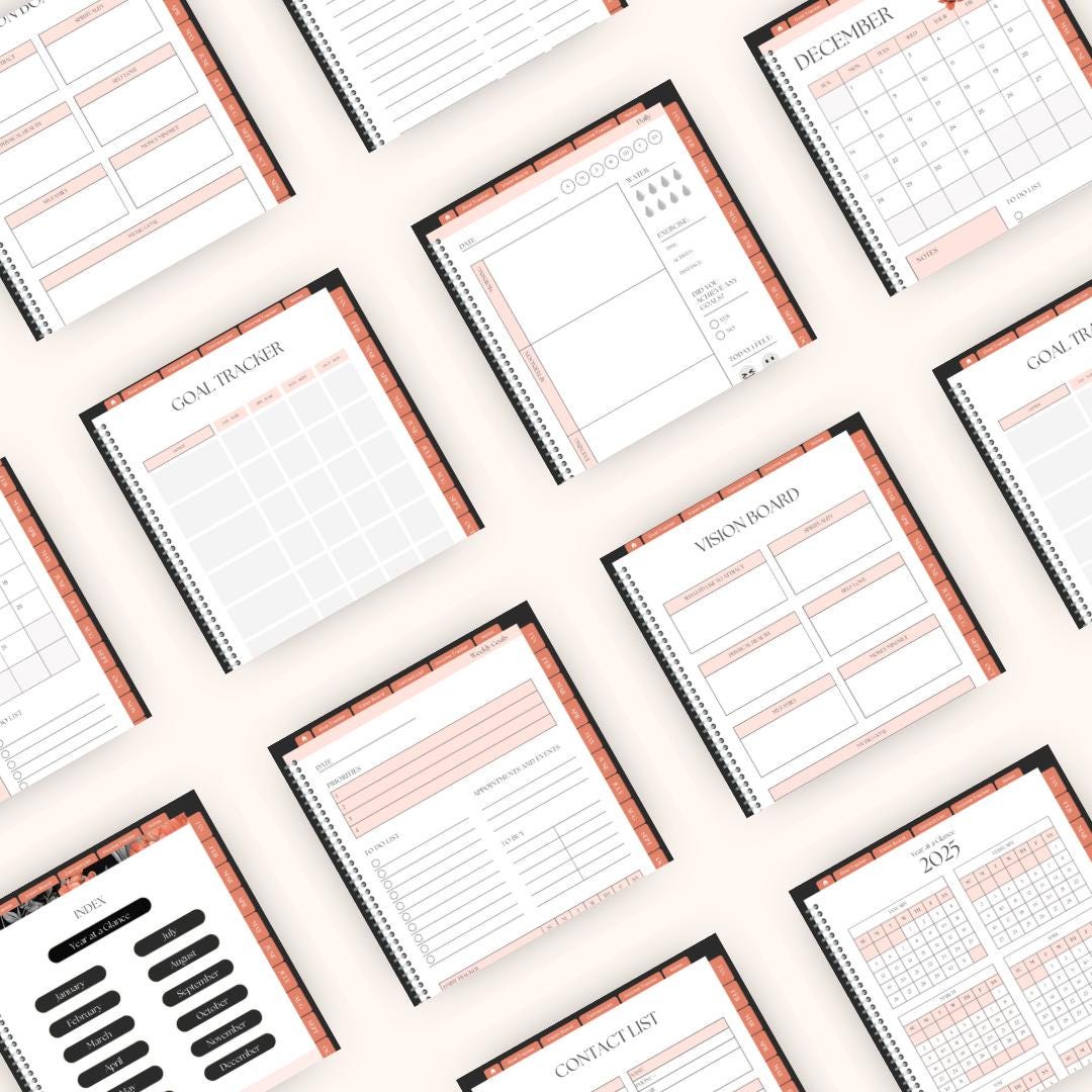 2025 Dated Monthly Planner, Instant Download, Habit Tracker, Monthly ...