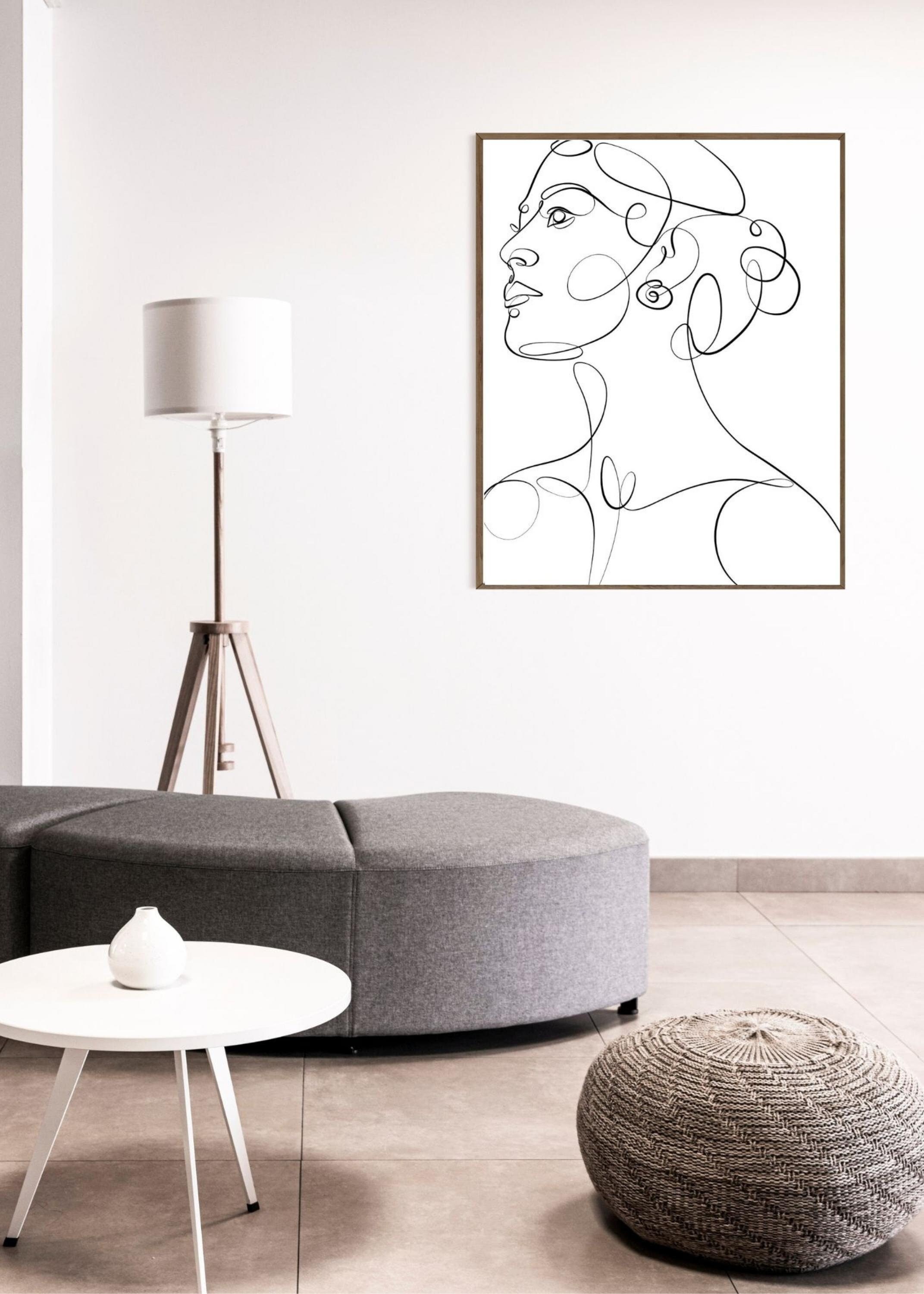 One Line Drawing, Women Line Drawing, Modern Line Drawing, Woman Line ...